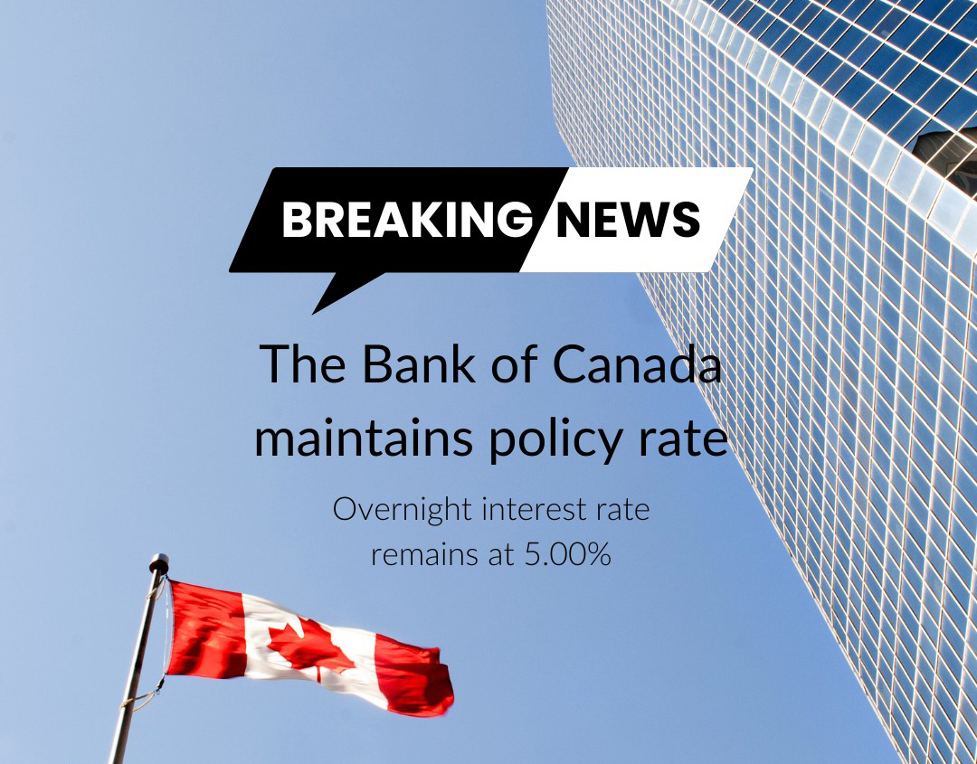 The Bank of Canada maintains policy rate - Outline Financial ...